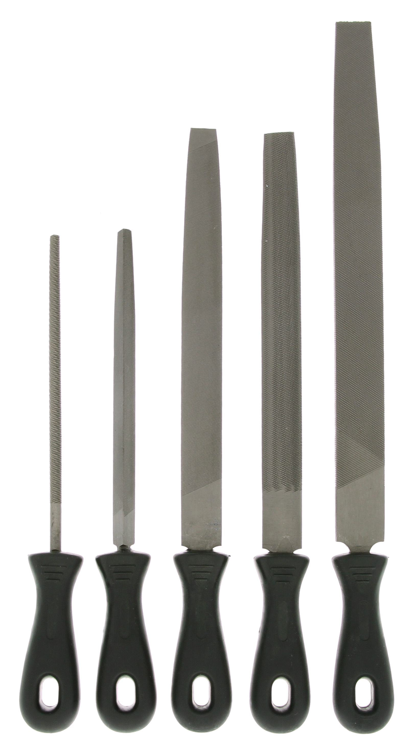 Toolex | Hand File Set 5 Piece: Slim Taper, Mill, Flat, Half Round ...