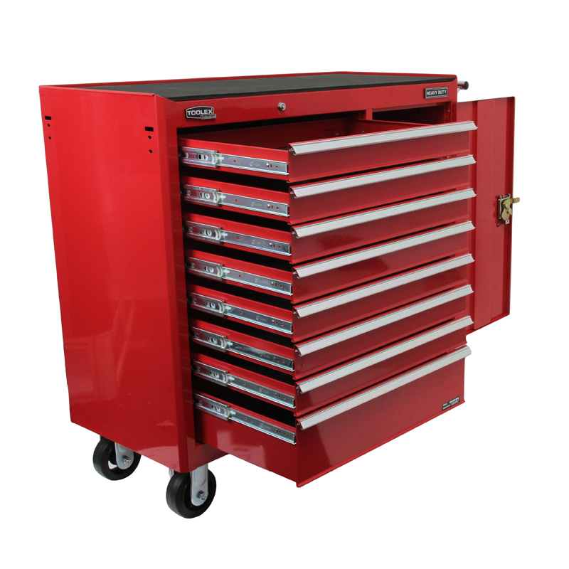 Toolex | Work Shop Tool Box 1044 x 465 x 1005 Red Tool Trolley 8 Draw ...