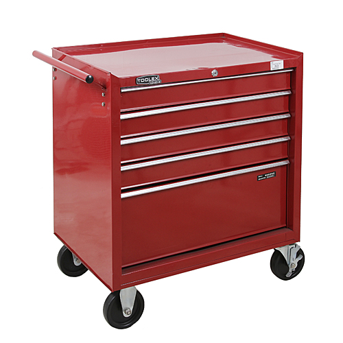 Toolex | Work Shop Tool Box 685 x 465 x 795 Red Tool Trolley 5 Drawers ...