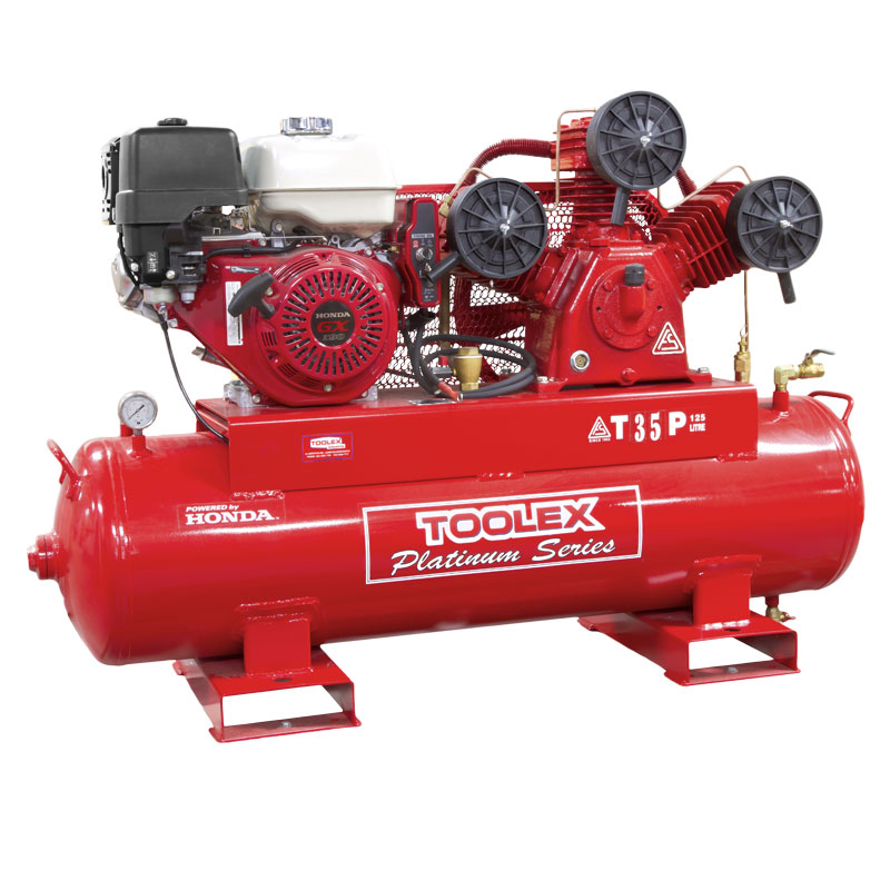 Toolex | Air Compressor T35PES-125L 13 Hp Honda TA-80 Fusheng Pump 125L ...